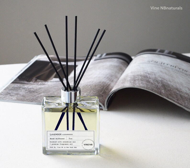 Lavender Cedarwood Reed Diffuser Eco Friendly Thick Fiber - Etsy