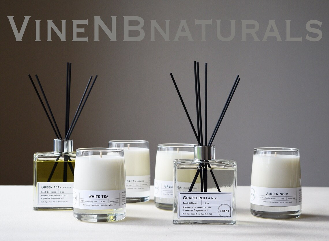 Soy Candle & Reed Diffuser Gift Set: Non-toxic Home Fragrance - Etsy