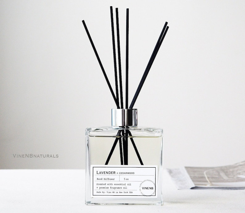 Lavender Cedarwood Reed Diffuser Eco Friendly Thick Fiber - Etsy