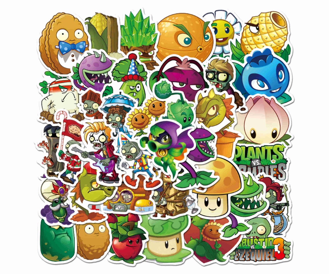 50 PCS Plants VS Zombies Stickers Pack kann zum Auto | Etsy