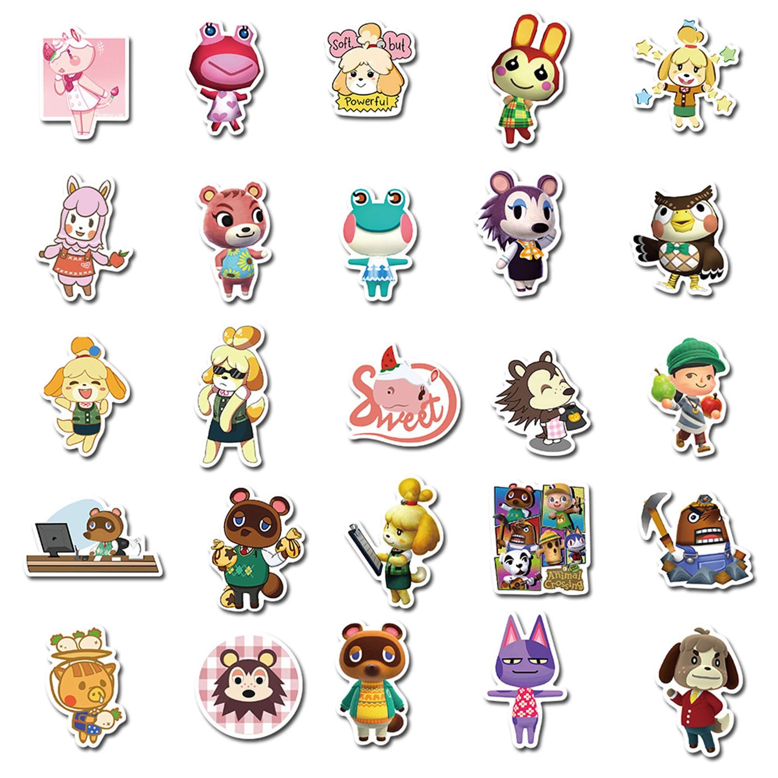 50 PCS Game Animal Crossing Pack Stickers Pack Cute Pet | Etsy
