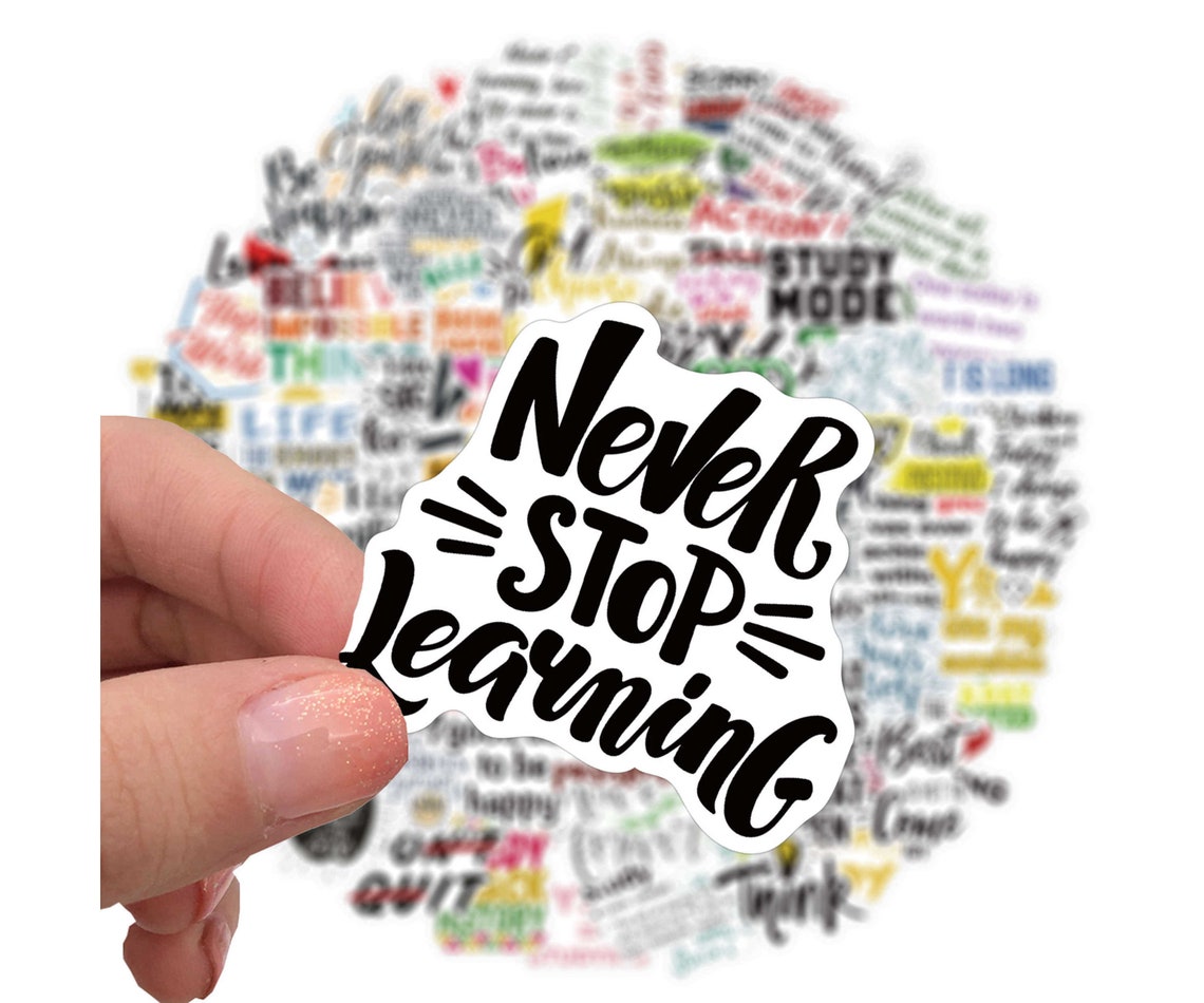 100 PCS Inspirational English Learning Motto Stickers Pack | Etsy