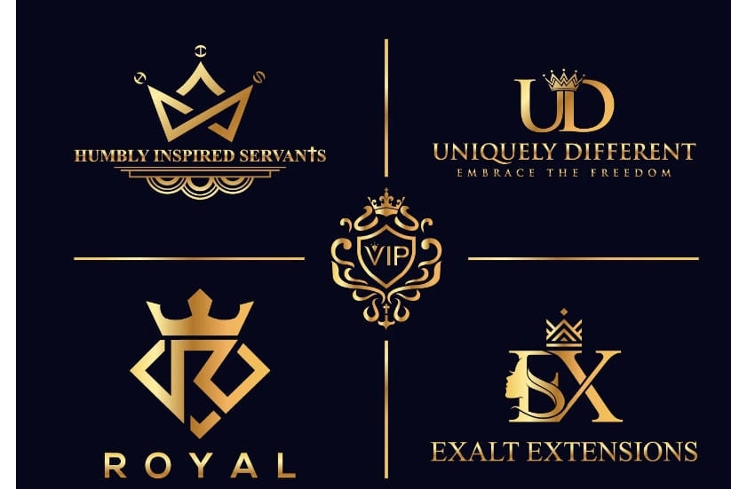 Golden Logo Design and Website Logo. | Etsy