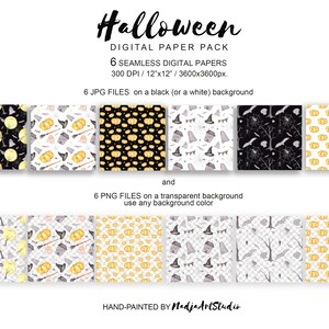 Halloween Digital Paper Pack Pumpkin Digital Paper Witchy - Etsy