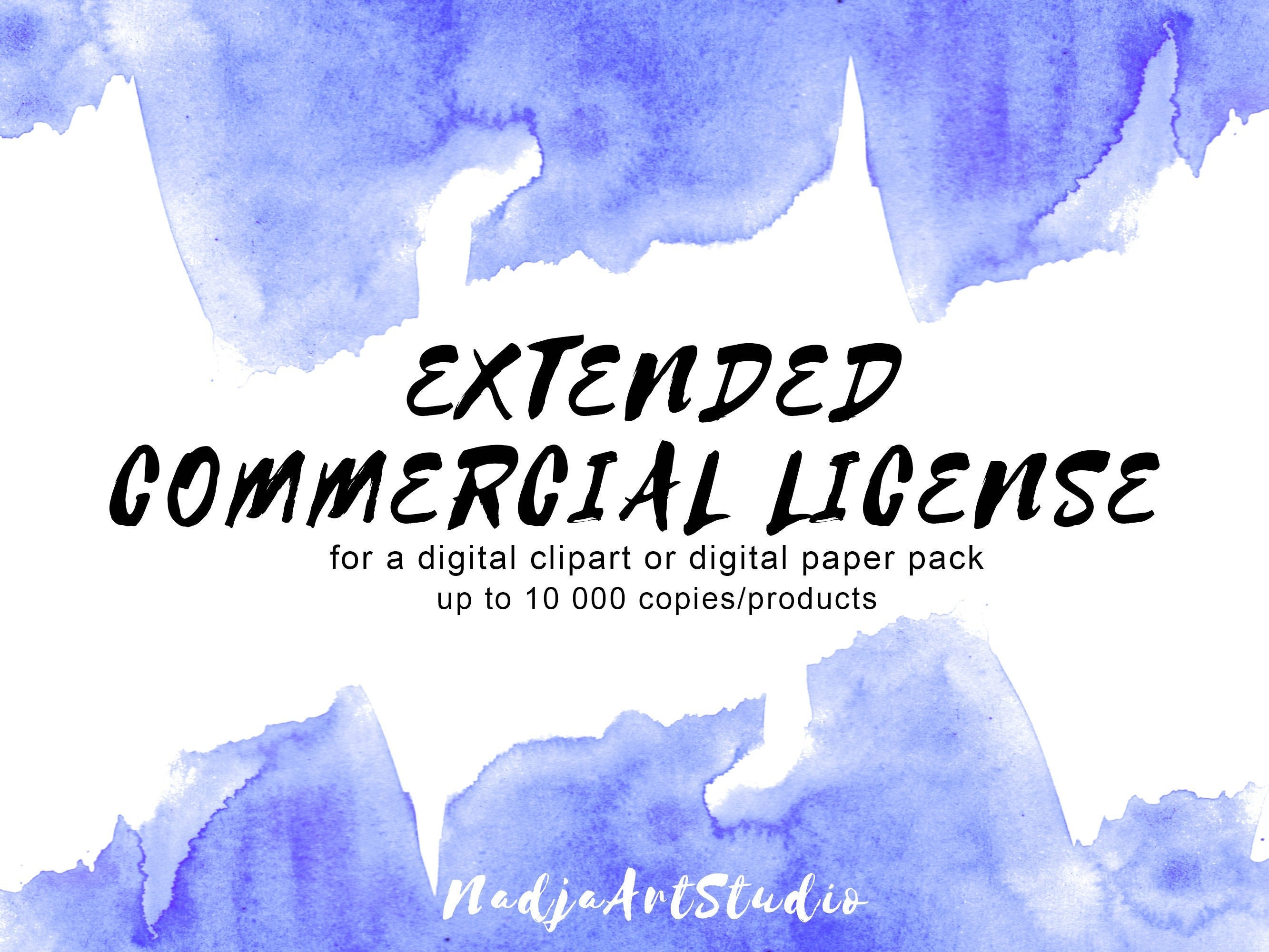 Prints Digital Prints Extended Commercial License for Clipart pack for ...