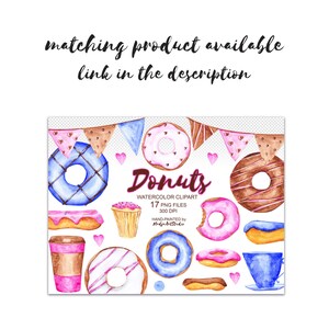 Donut Clipart Instant Download Bakery Clipart Sweets - Etsy