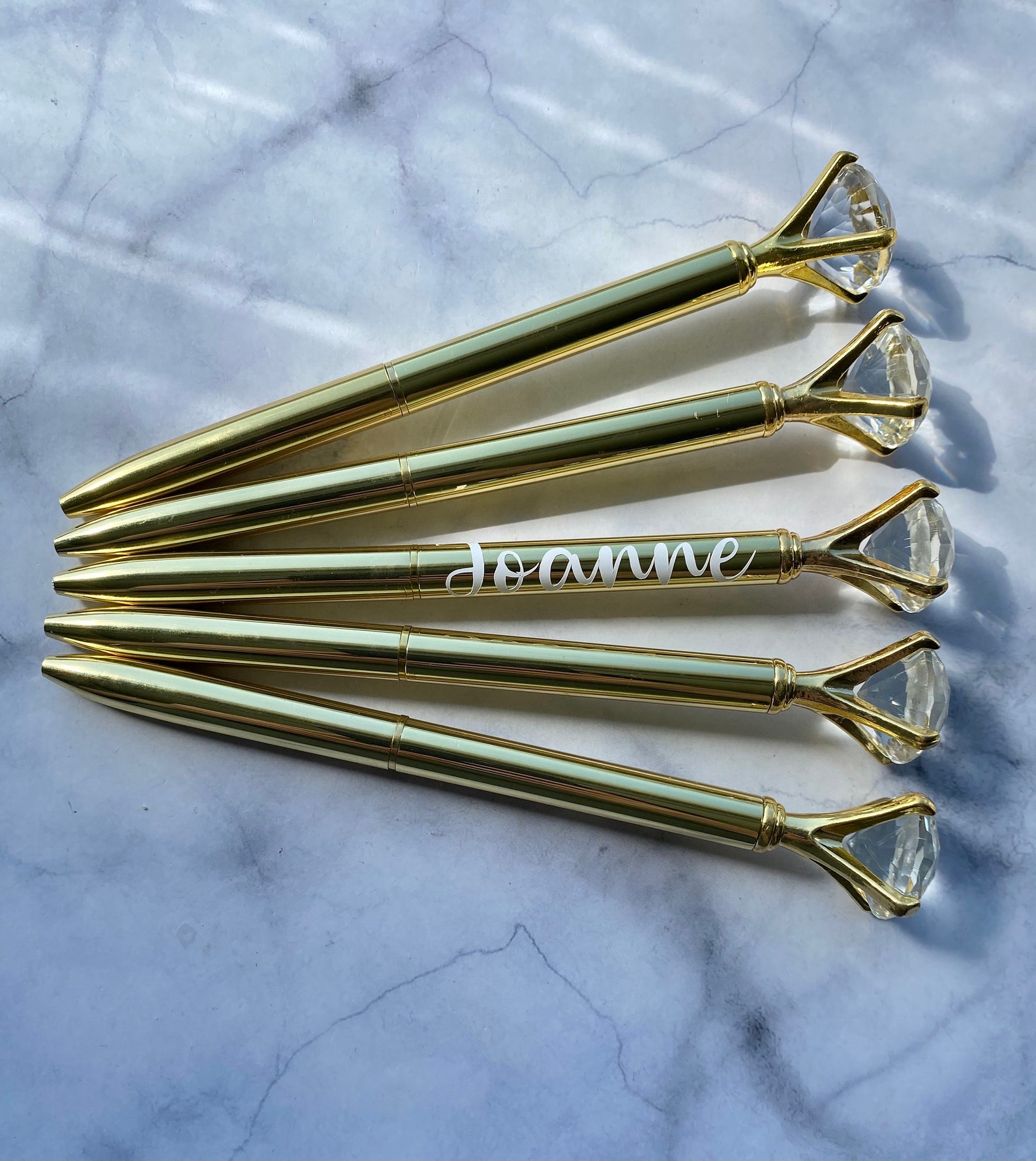 Personalised Gold Diamond Pen Personalised Stationary - Etsy UK