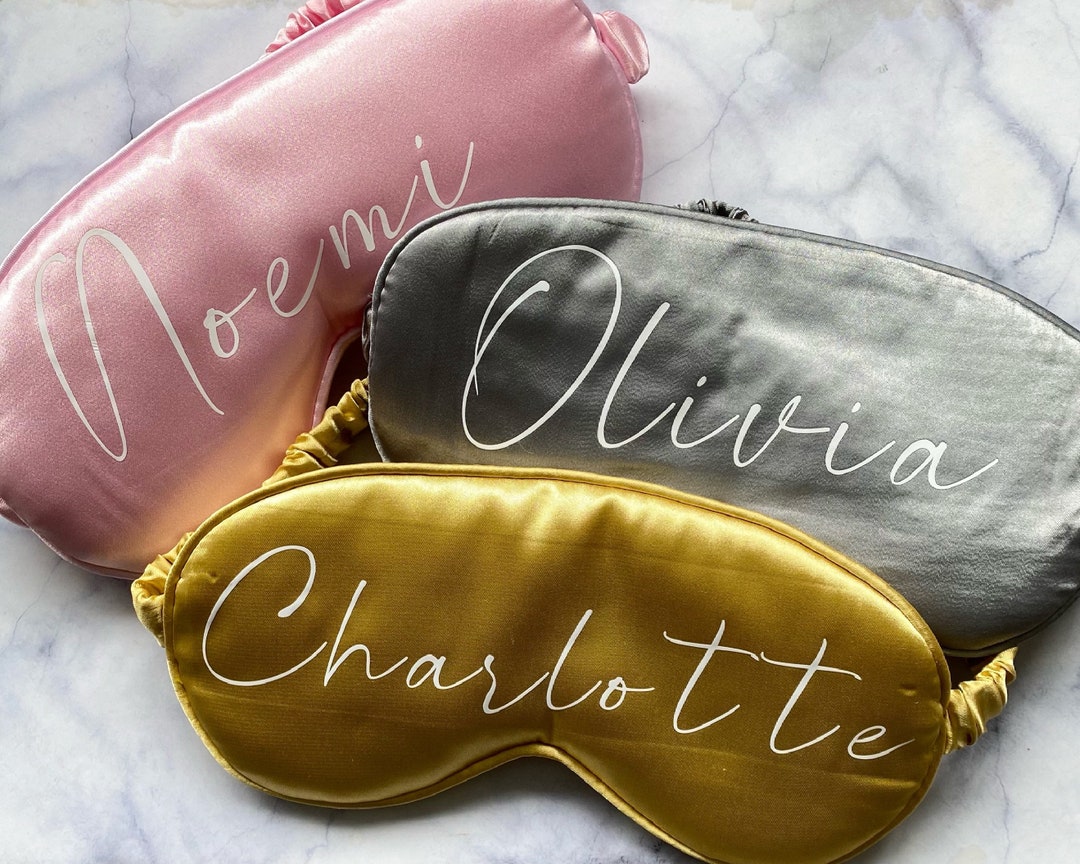 Personalised Satin Eye Mask Personalised Sleeping Mask Customised Eye ...
