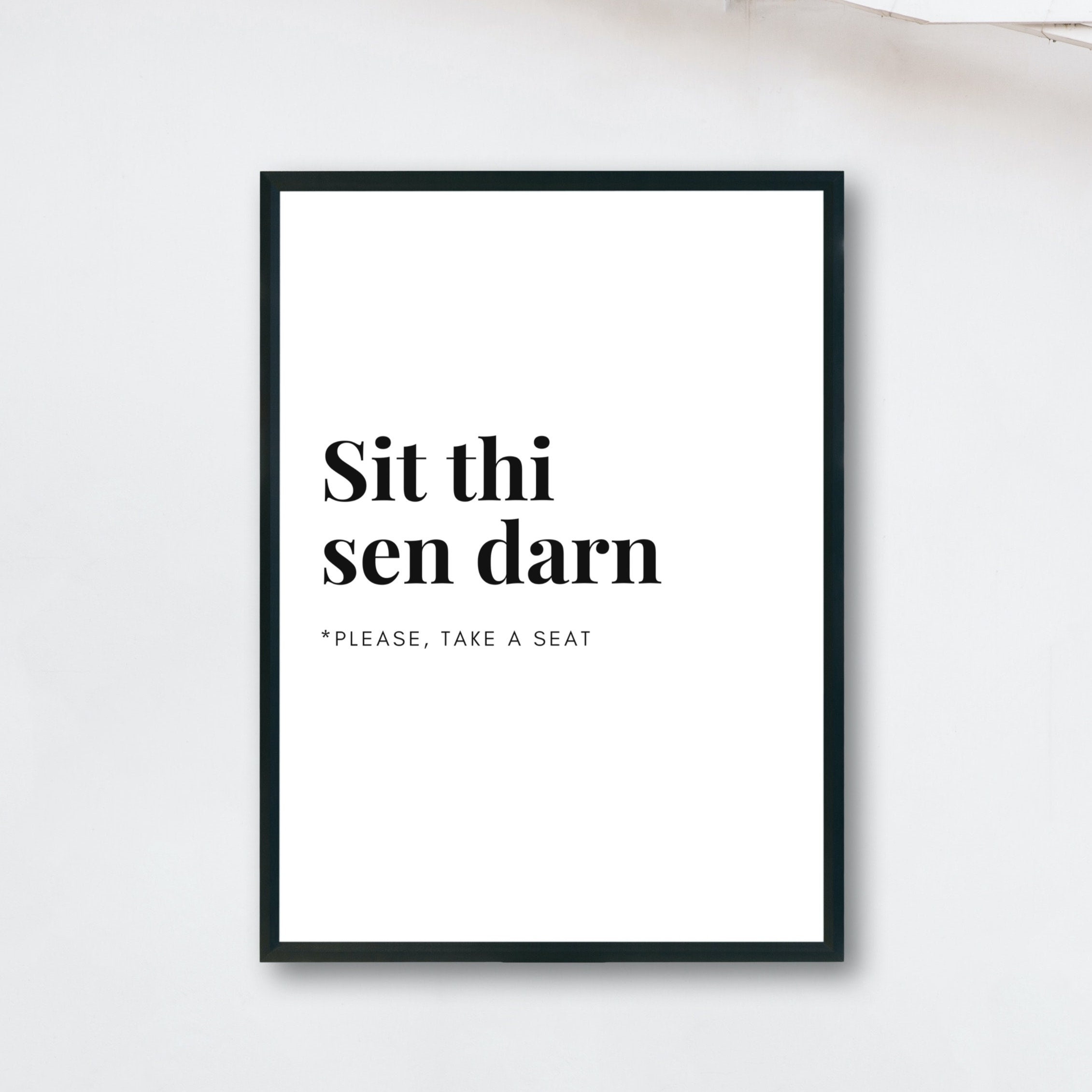 Yorkshire Translation Poster Sit Thi Sen Darn INSTANT DOWNLOAD - Etsy UK