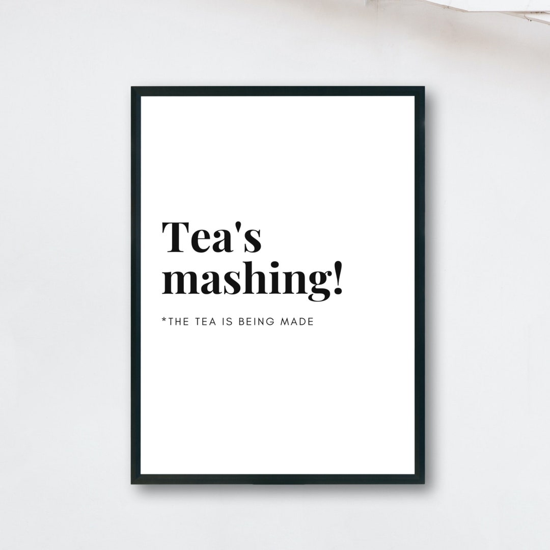 Yorkshire Translation Poster - Tea's Mashing - INSTANT DOWNLOAD - Etsy