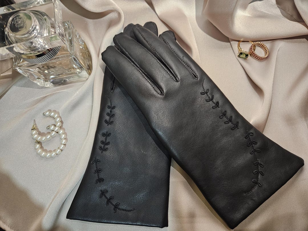 Vintage Gloves, Faux Leather, Gloves, Gifts for Her, Presents for Her ...