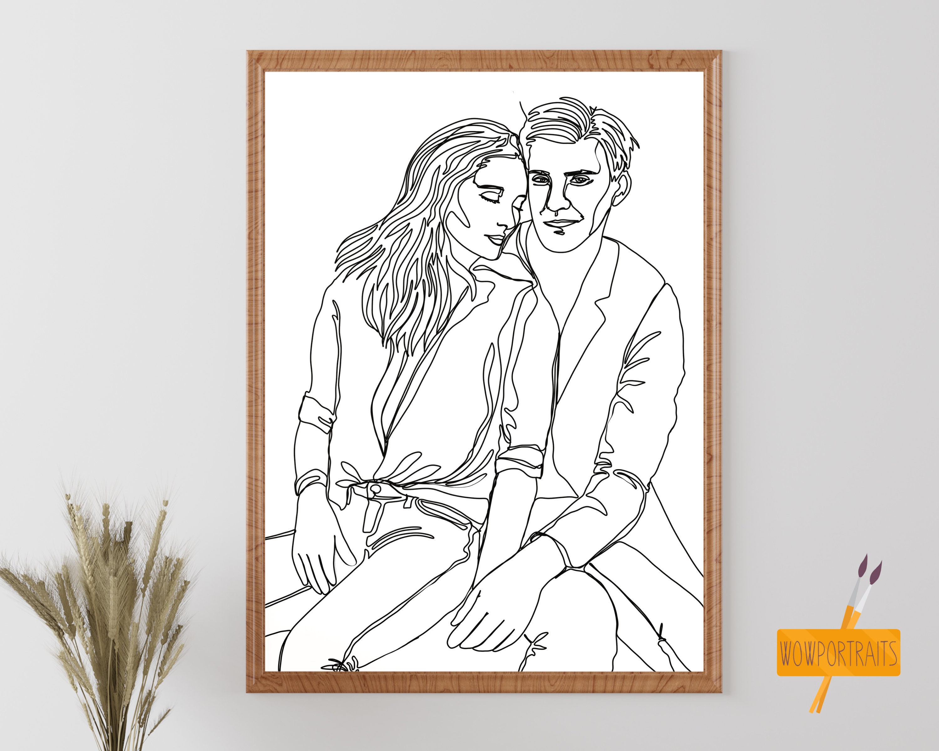 Custom Line Drawing Minimalist Illustration Minimalist | Etsy