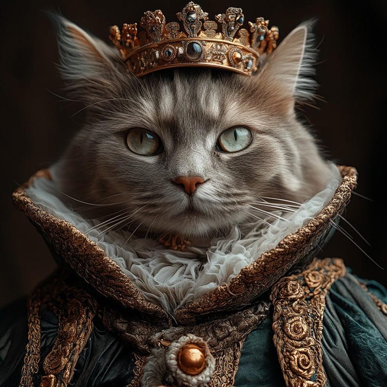 Royal Pet Portrait From Photo, Personalized Pet Portrait From Photo ...