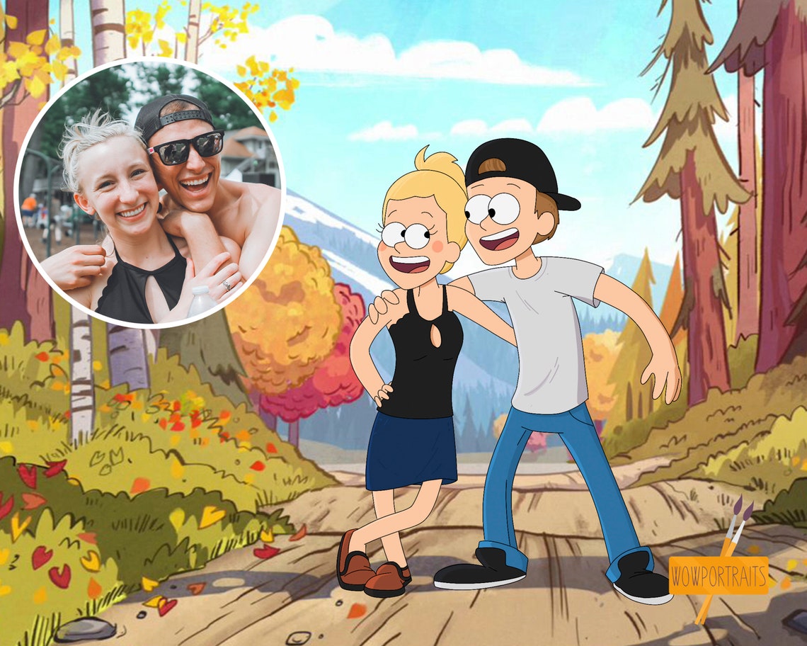 Best Friend Portrait, Custom Painted Cartoon Character, Custom Drawn ...