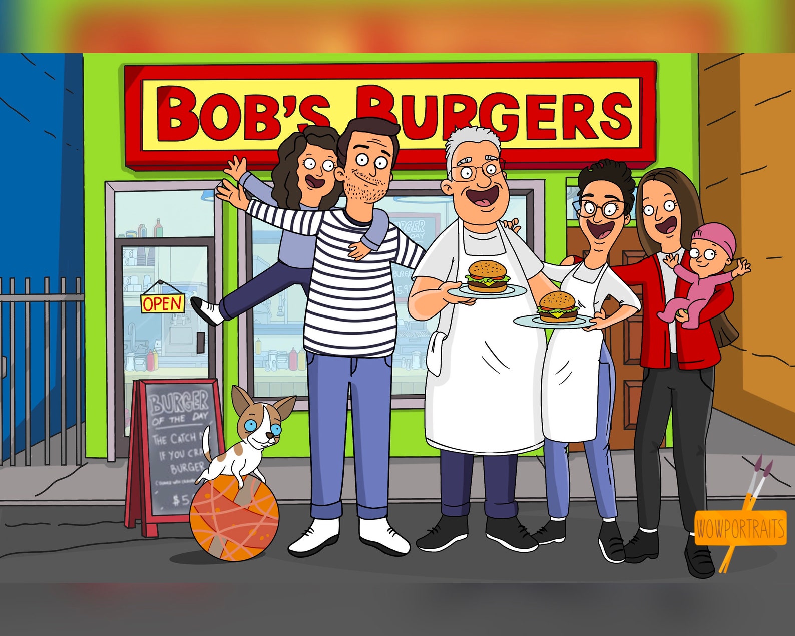 Bob's Burgers Custom Portrait Personalized Bob's | Etsy