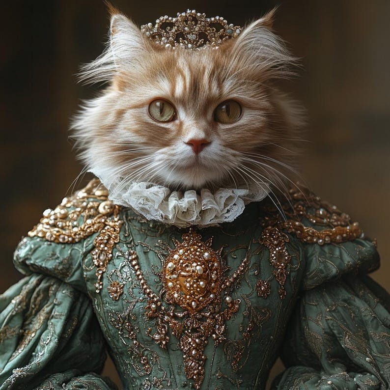 Royal Pet Portrait From Photo, Personalized Pet Portrait From Photo ...