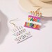 Happy Birthday Cake Candles Acrylic Novelty Earring Teacher ...