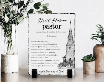 Pastor Appreciation Slate Plaque, to Our Pastor Gift, Minister Gift ...