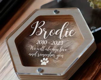 Custom Pet Hair Keepsake | Pet Hai Memorial Box | Personalized Pet Fur ...