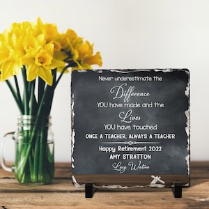 Personalized Teacher Retirement Gift, Happy Retirement Gift for Teacher ...