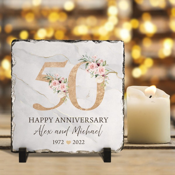 50th Wedding Anniversary Plaques Personalized - Etsy