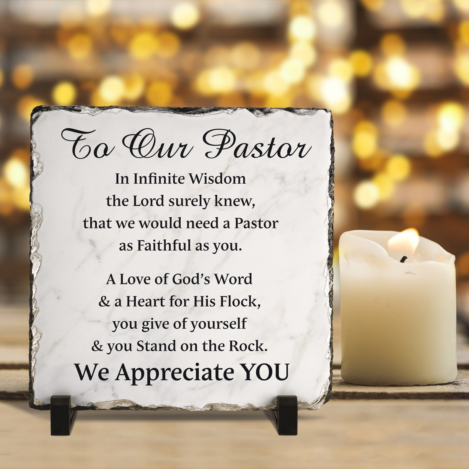 Pastor Appreciation Slate Plaque, to Our Pastor Gift, Minister Gift ...
