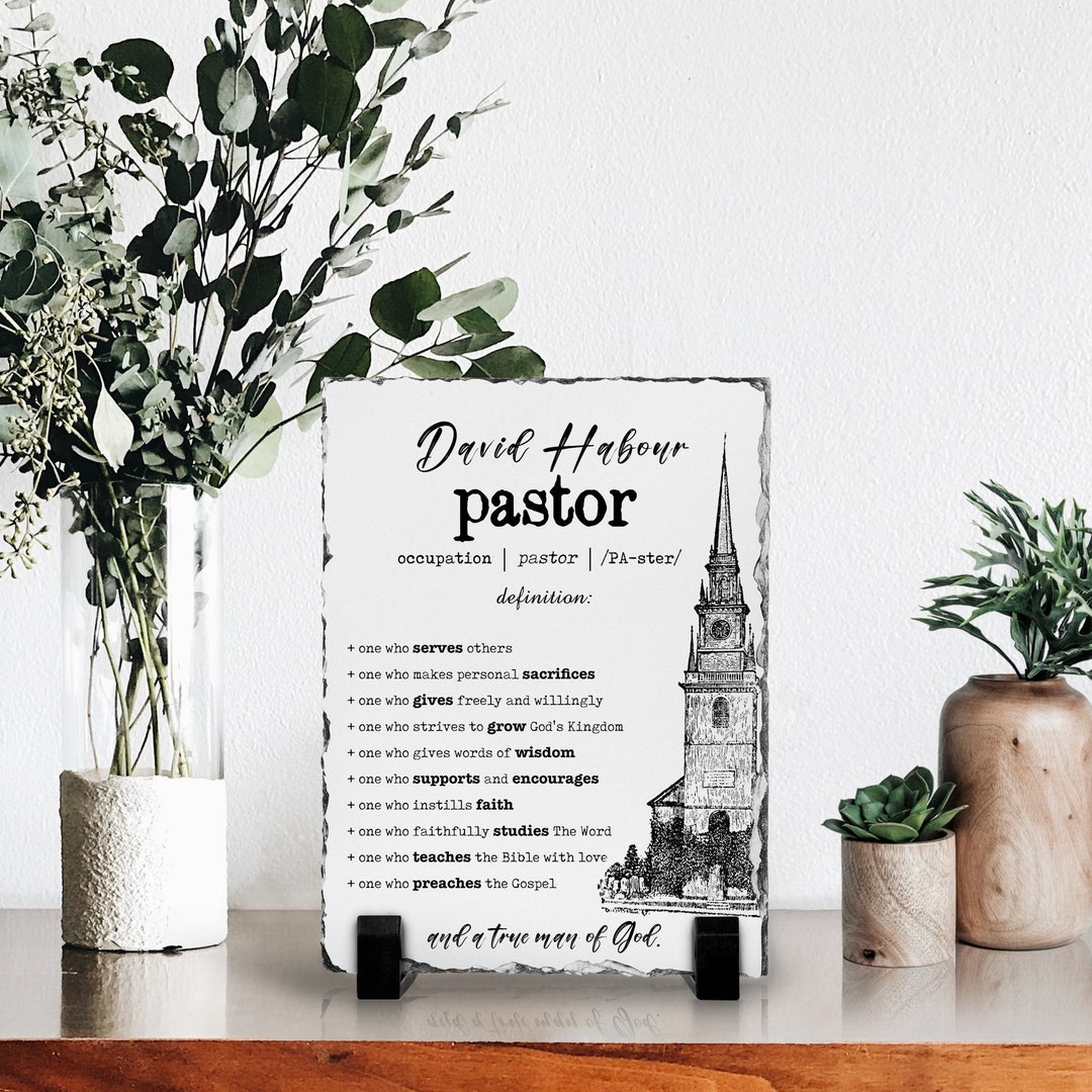 Pastor Appreciation Slate Plaque, Pastor Definition Gift, Minister Gift ...