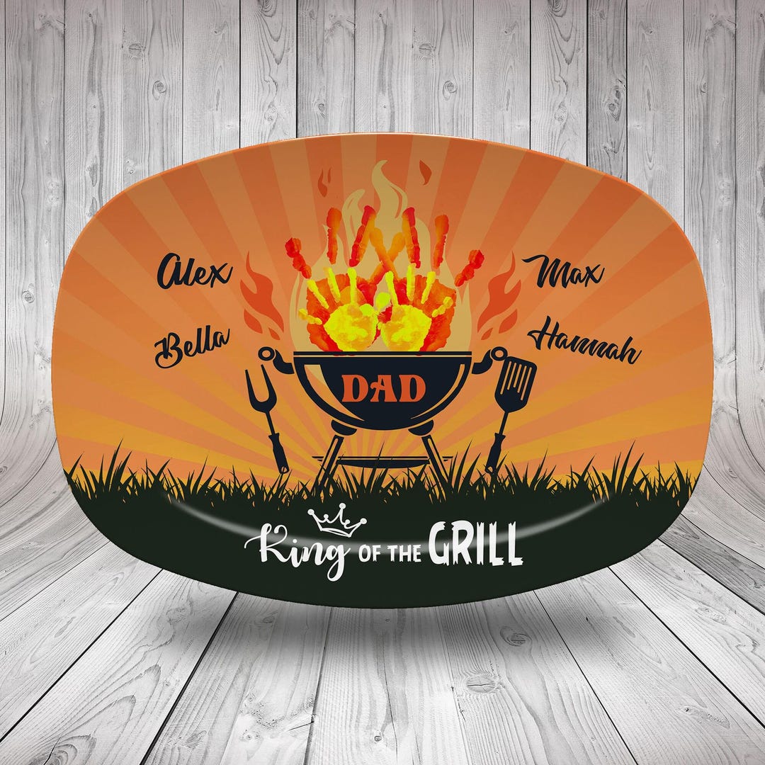 Personalized Grilling Plate for Dad, Custom Father's Day Gift for ...