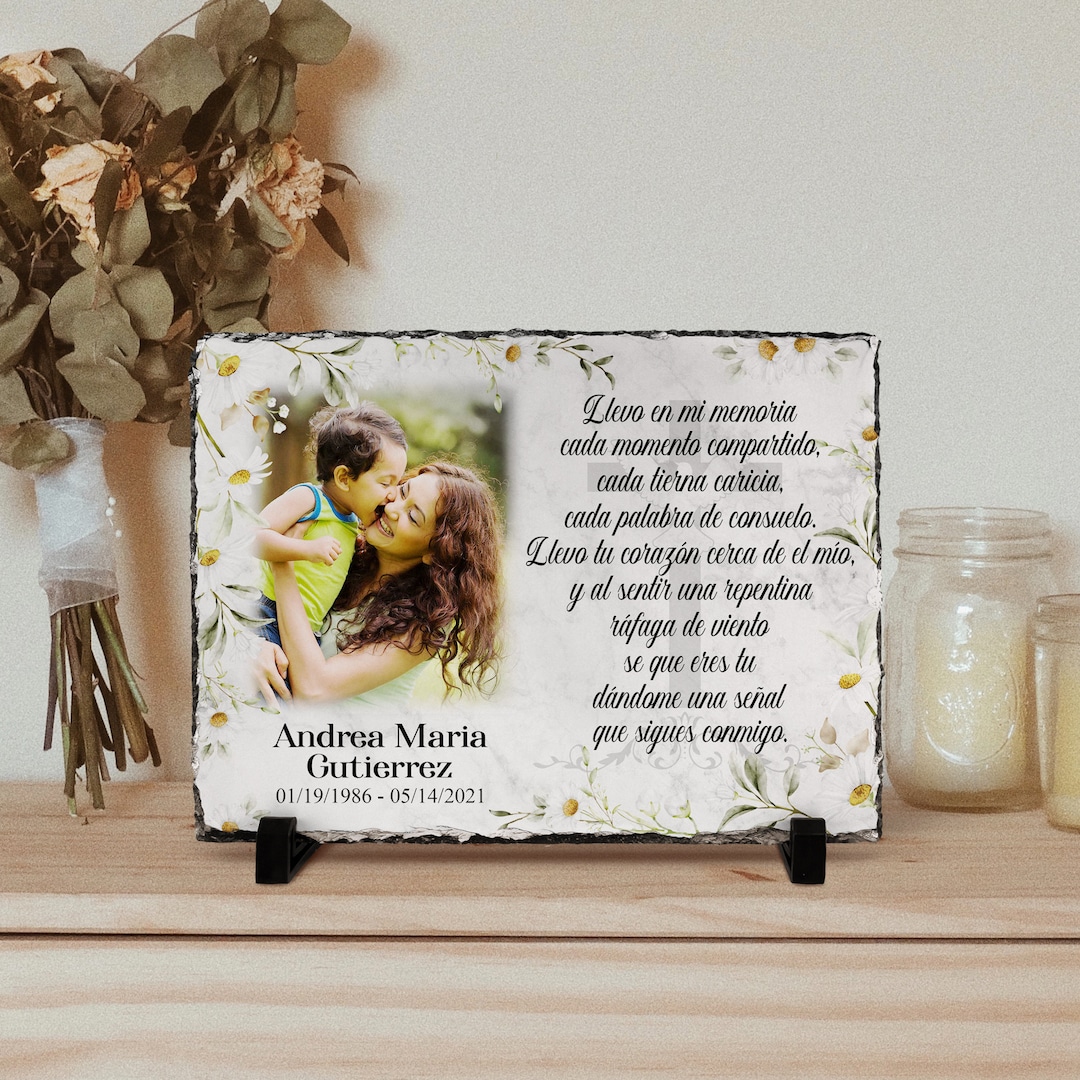 Memorial Gift in Spanish Slate Plaque, Sympathy Gifts in Spanish ...