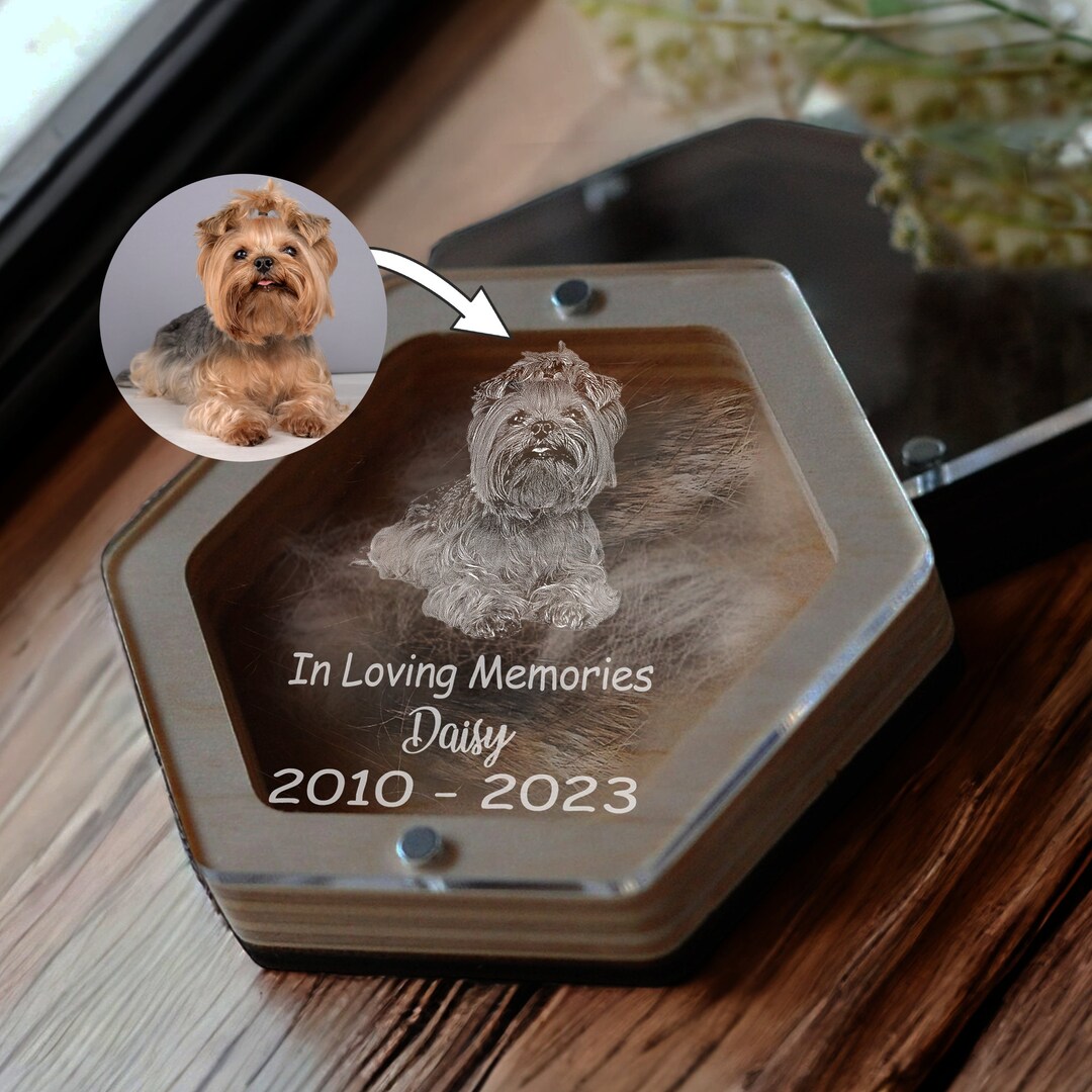 Custom Dog Fur Memorial Box, Engraved Pet Loss Gifts, Personalized Dog ... Custom Dog Fur Memorial Box, Engraved Pet Loss Gifts, Personalized Dog ...