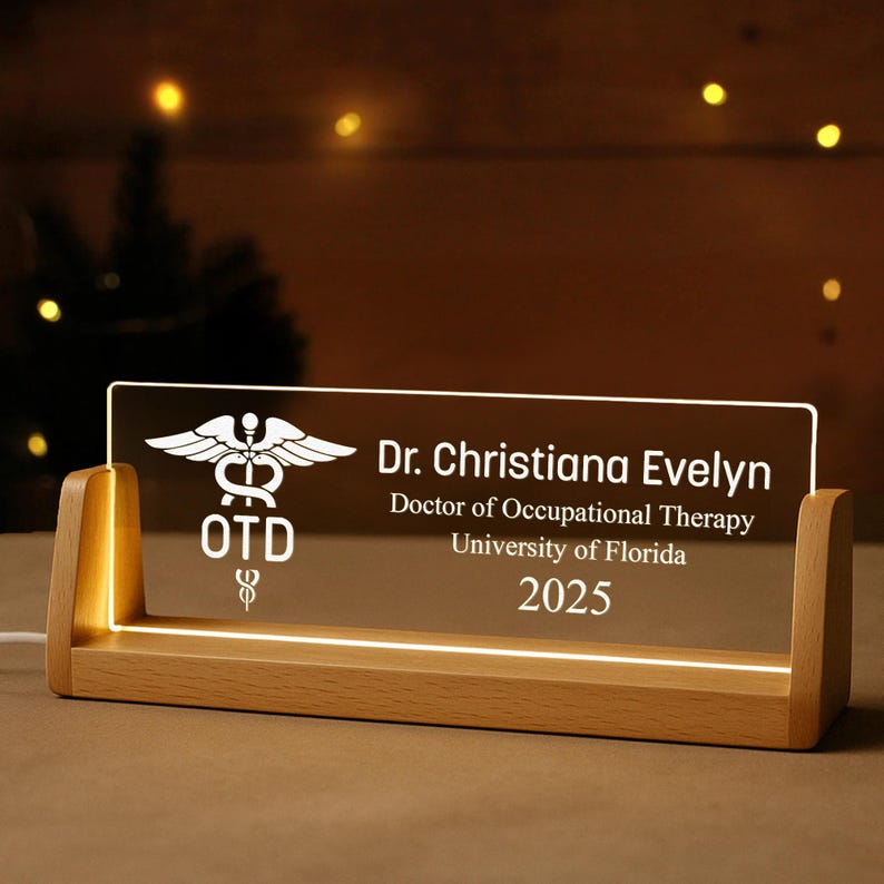 Personalized OTD Degree Graduation Gift, Custom Doctoral Degree in ...