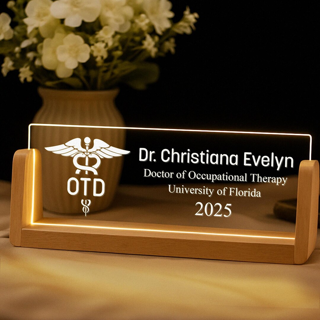 Personalized OTD Degree Graduation Gift, Custom Doctoral Degree in ...