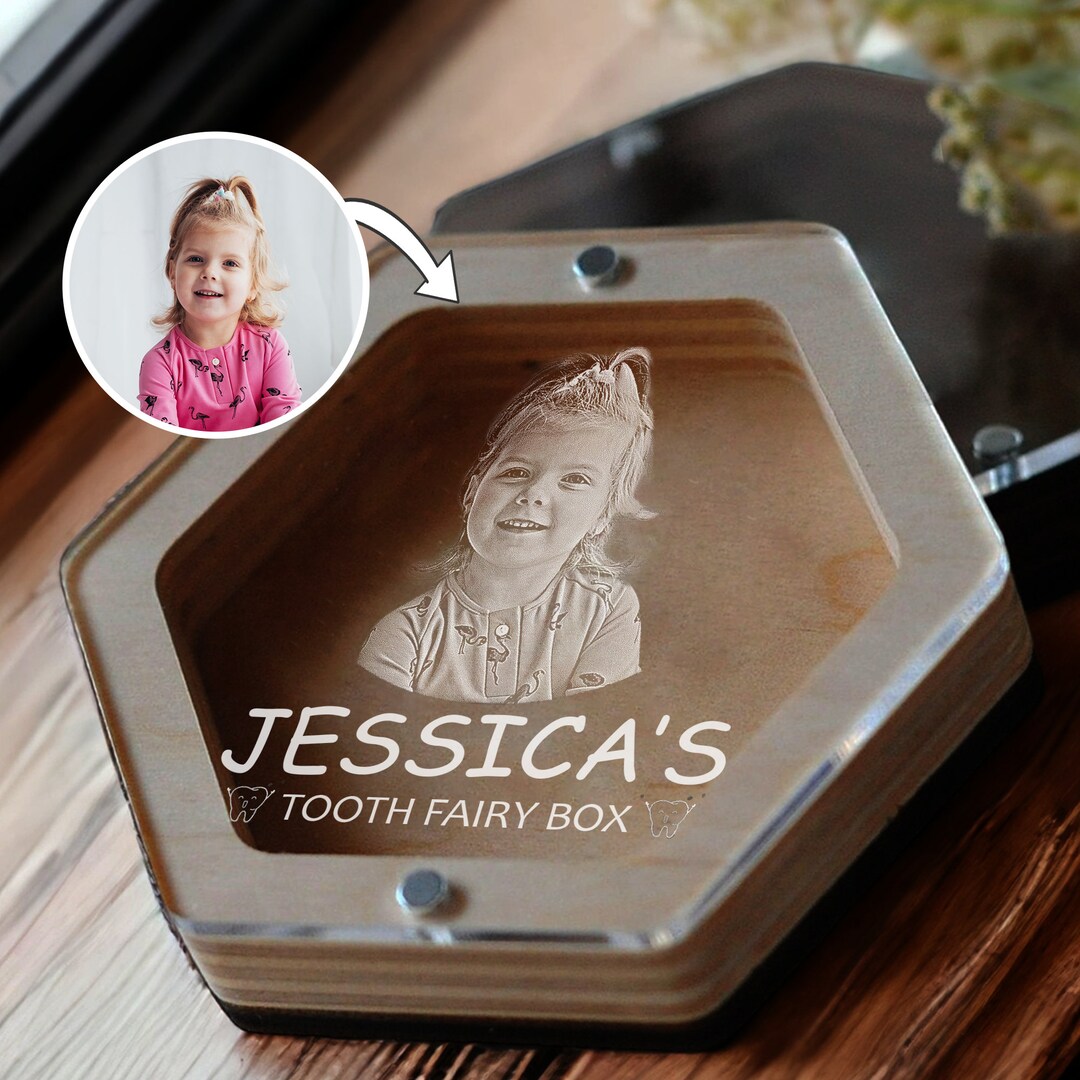 Personalized Baby Tooth Box Keepsake | Engraved Tooth Holder for Kids ...