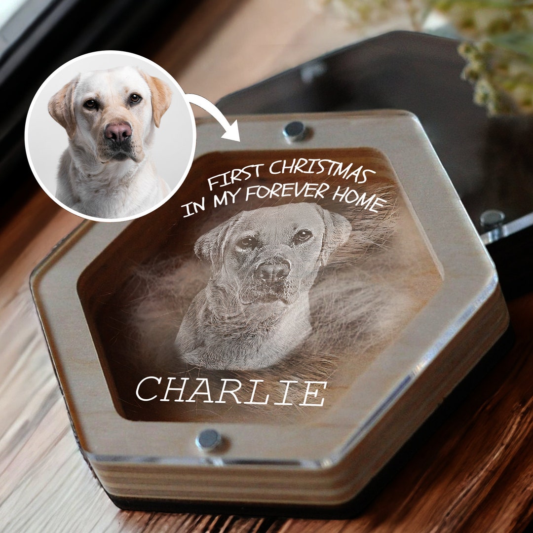 Custom Dog Fur Memorial Box First Christmas Gift, Personalized Dog ... Custom Dog Fur Memorial Box First Christmas Gift, Personalized Dog ...