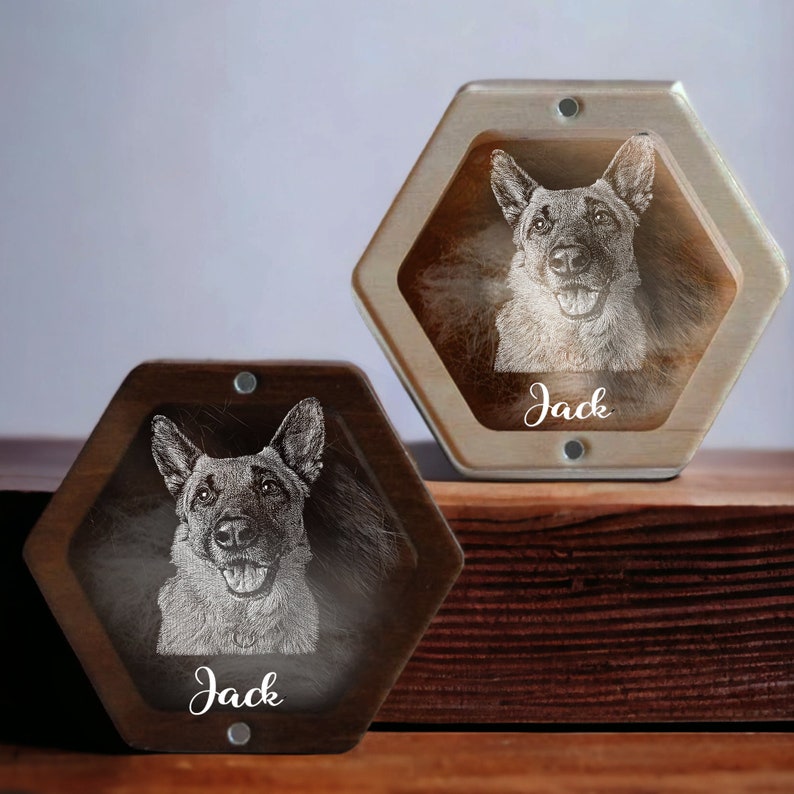 Custom Dog Fur Memorial Box, Engraved Pet Loss Gifts, Personalized Dog ...