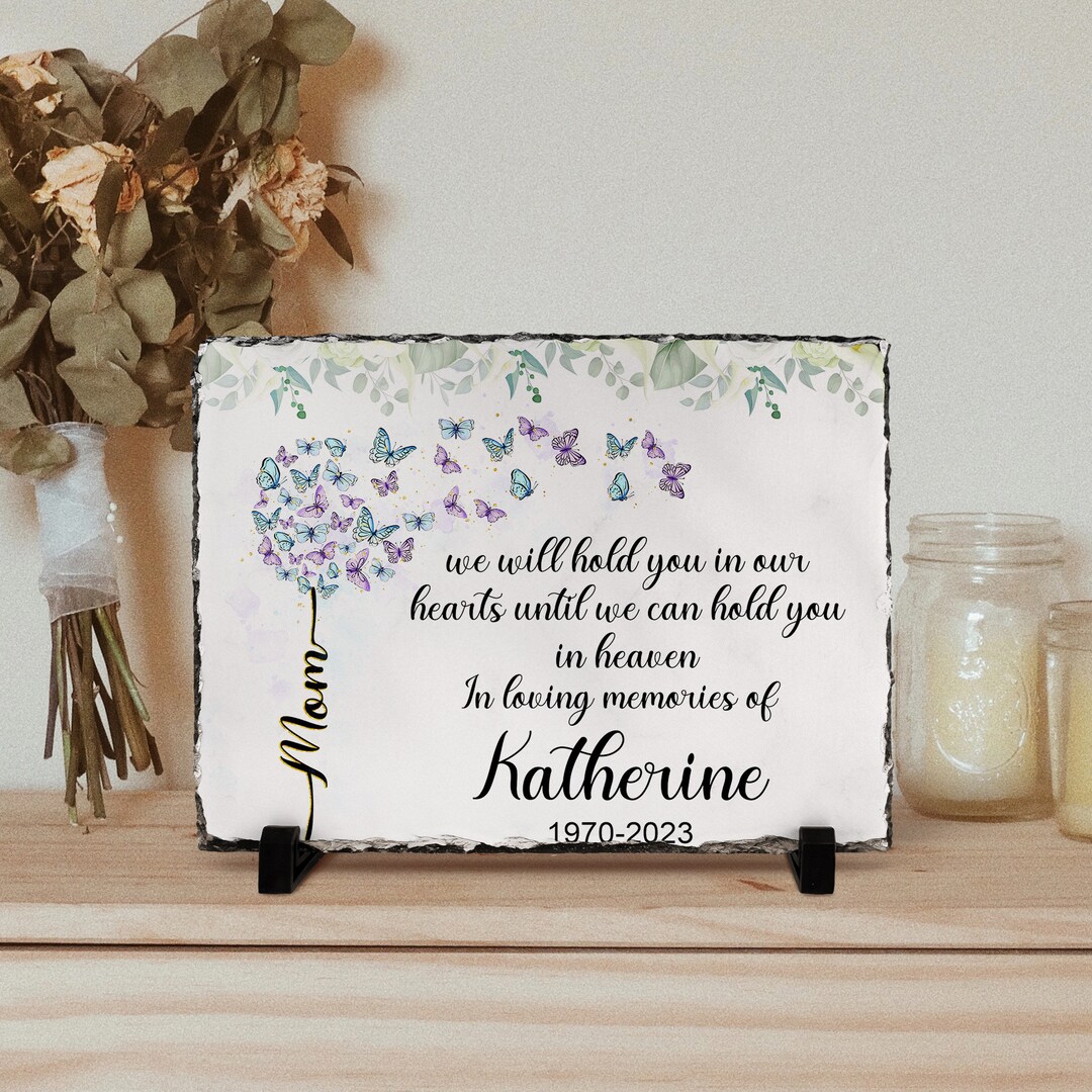 Custom Mother's Day Memorial Slate Plaque, Personalized Memorial Gift ...