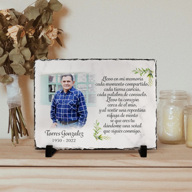 Spanish Memorial Gift Slate Plaque, Sympathy Gifts in Spanish, Loss of ...