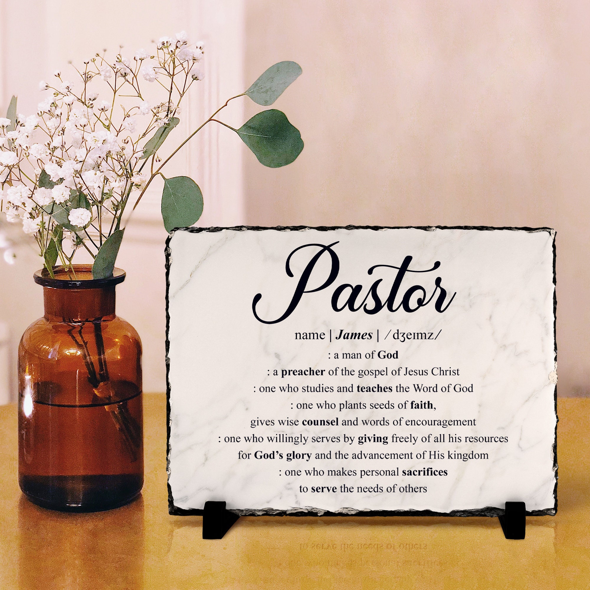 Pastor Appreciation Slate Plaque Pastor Definition Gift - Etsy