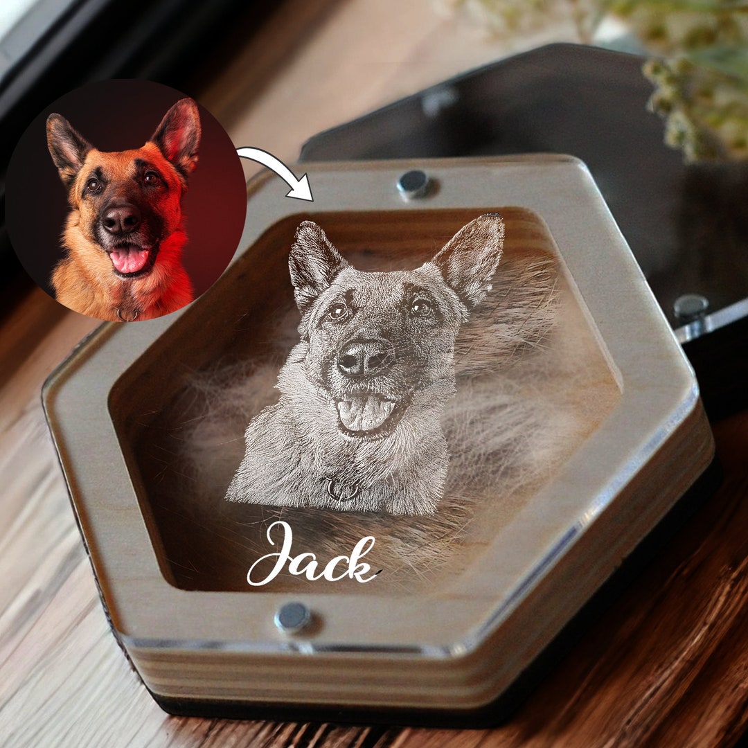 Custom Dog Fur Memorial Box, Engraved Pet Loss Gifts, Personalized Dog ... Custom Dog Fur Memorial Box, Engraved Pet Loss Gifts, Personalized Dog ...