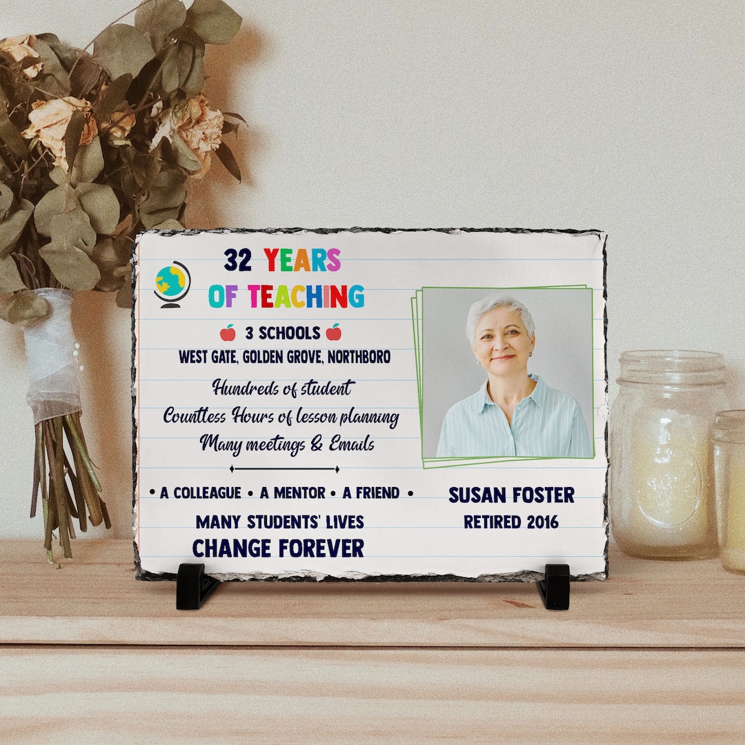 Personalized Teacher Retirement Gift, Teacher Appreciation, Teacher ...
