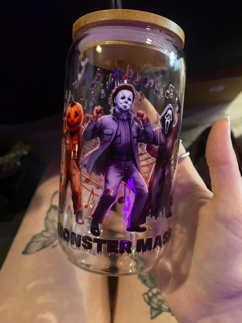 Monster Mash Starbucks Glass Coffee Cup - Etsy