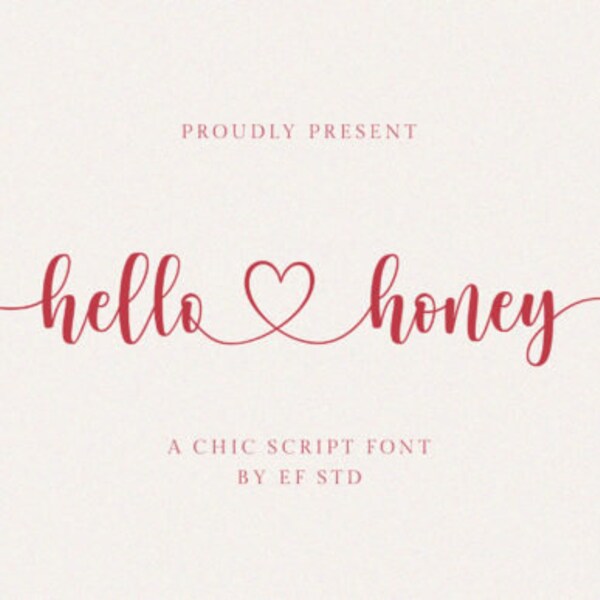 Hello Honey Font - Etsy