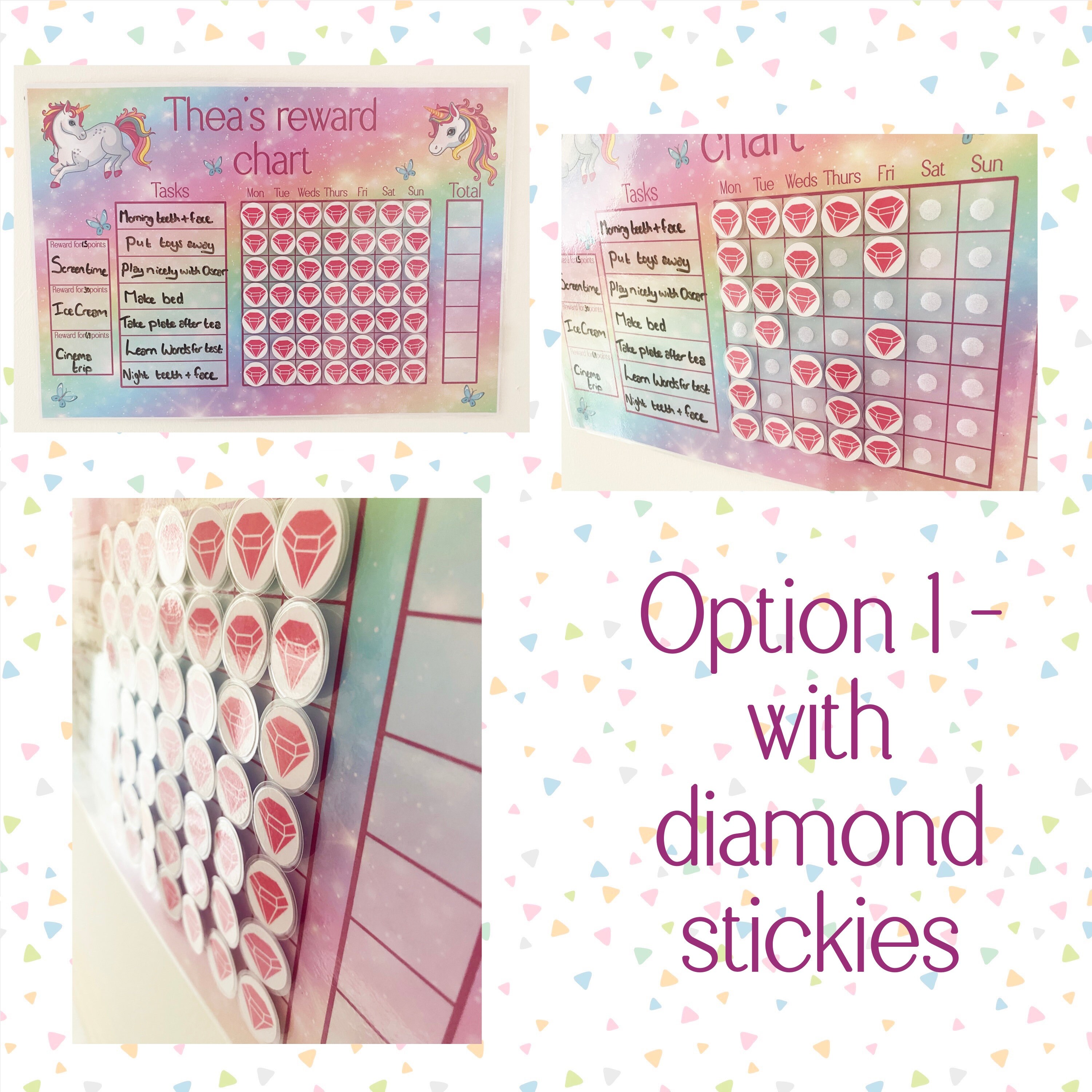 A3 Personalised Unicorn Reward Chart - Etsy