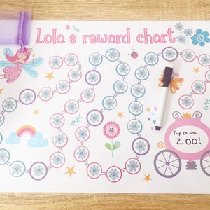 A3 Personalised Fairy Reward Chart - Etsy UK