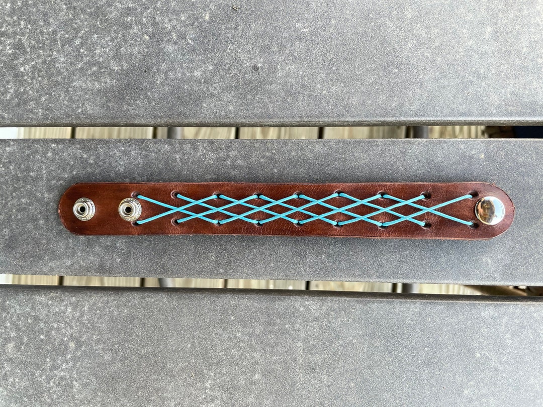 Leather Pattern | Cross Laced Leather Cuff Bracelet Template ...