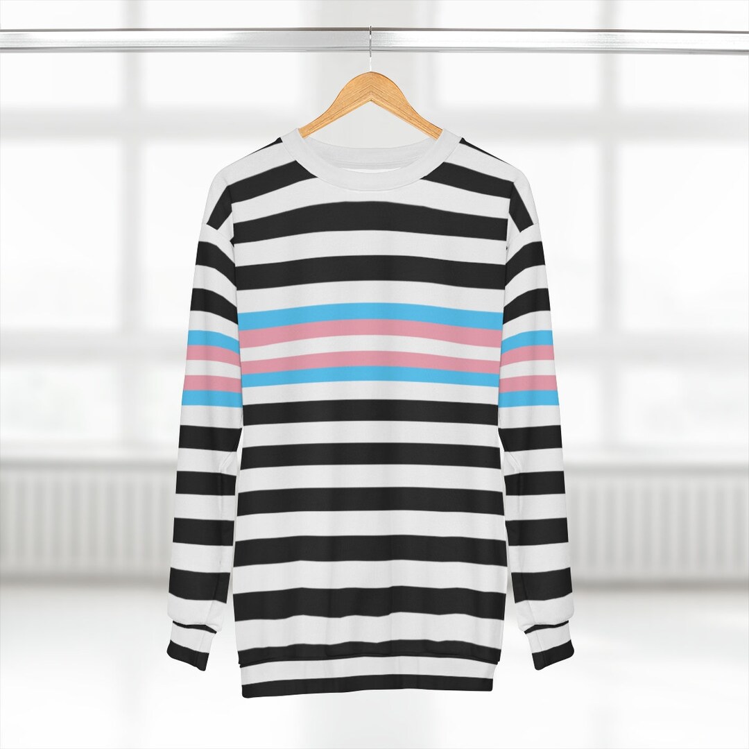 Subtle Trans Pride Flag Colors Sweater Gift for Transgenders - Etsy