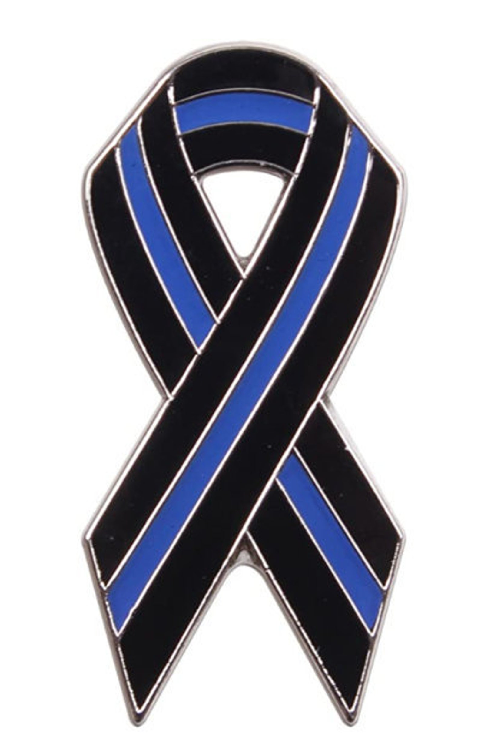 Thin Blue Line Ribbon Cloisonne Pin | Etsy