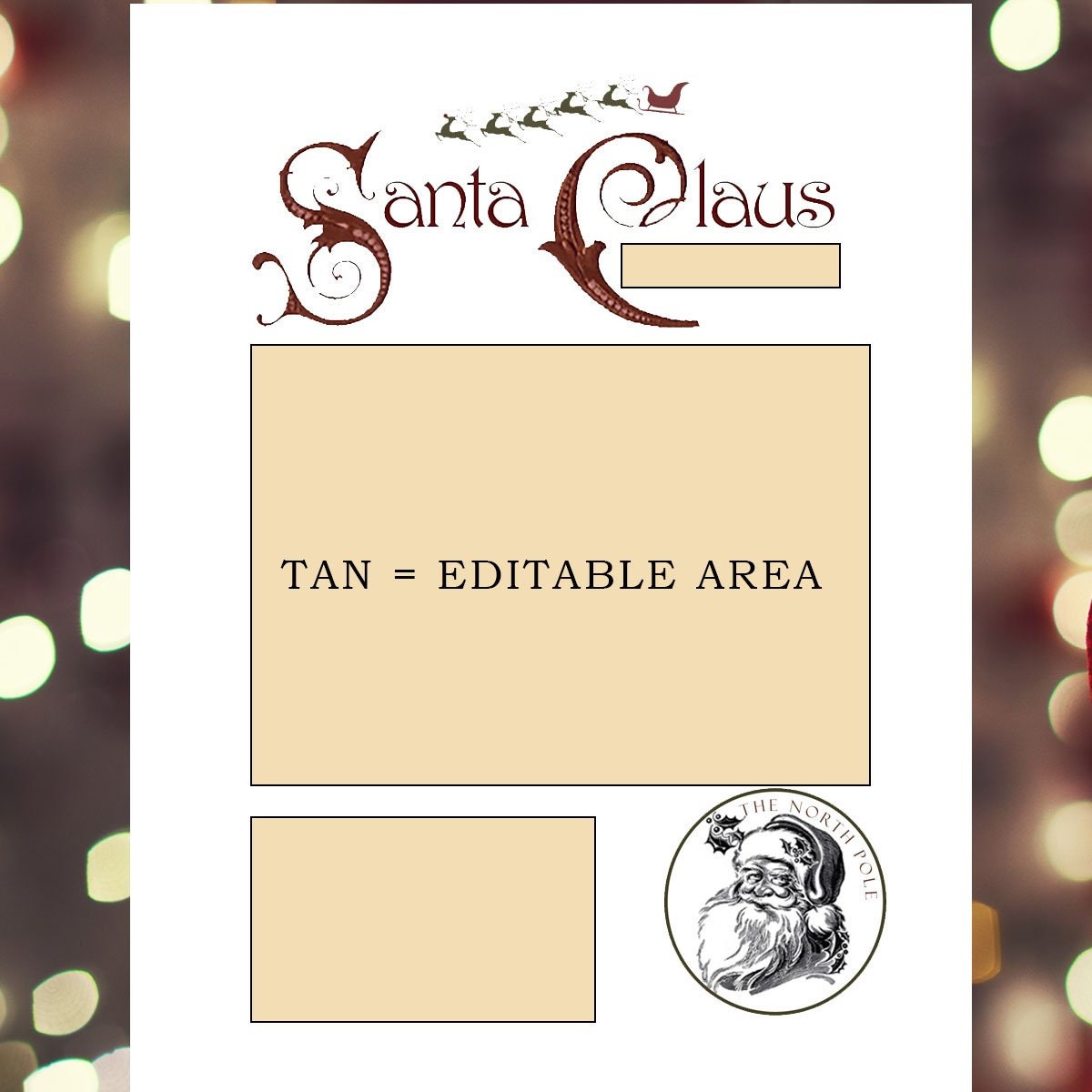 Gift Tag and Christmas Letter Bundle- Special Delivery From Santa Claus ...