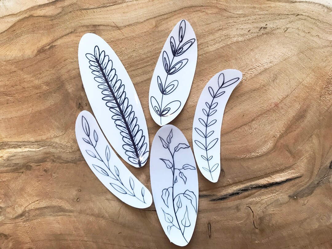 Pack Stickers Flowers Stems Printed and Plasticized Digital Drawings ...