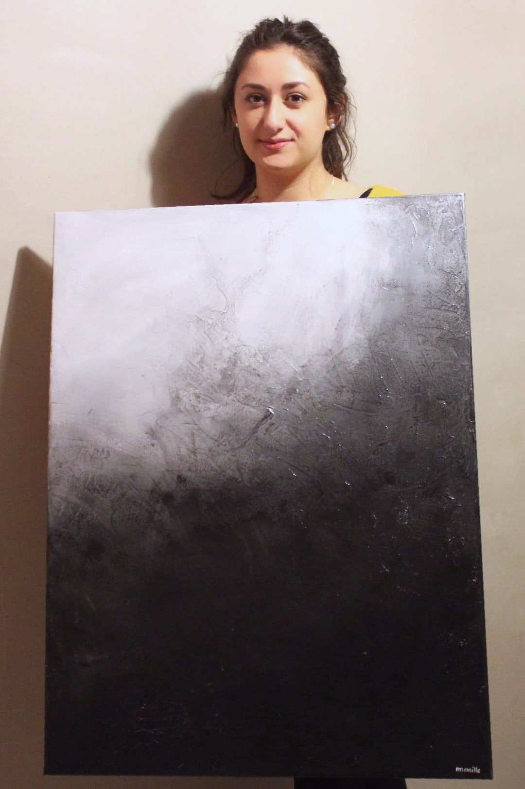 Unique Abstract Painting Created by Manila - Fog - Etsy